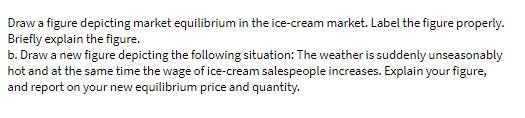Solved Draw a figure depicting market equilibrium in the | Chegg.com