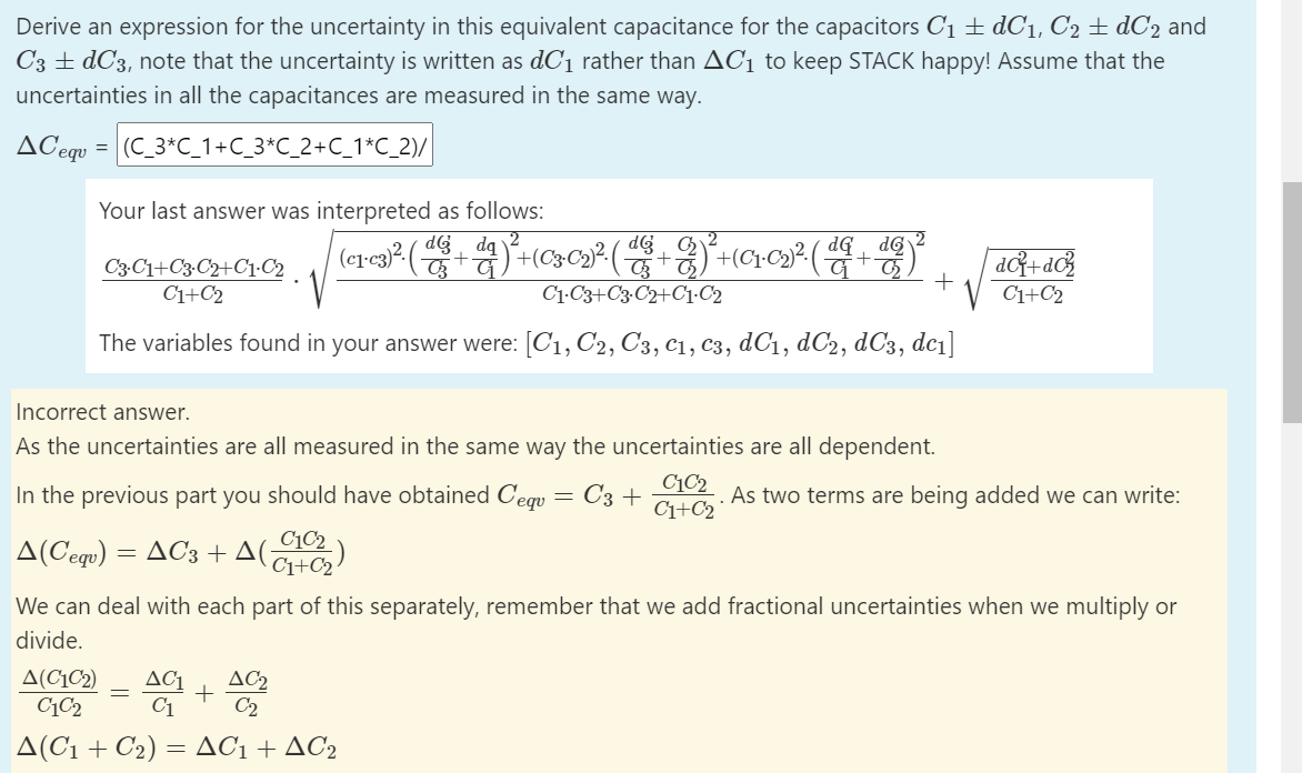 Solved Derive an expression for the uncertainty in this | Chegg.com