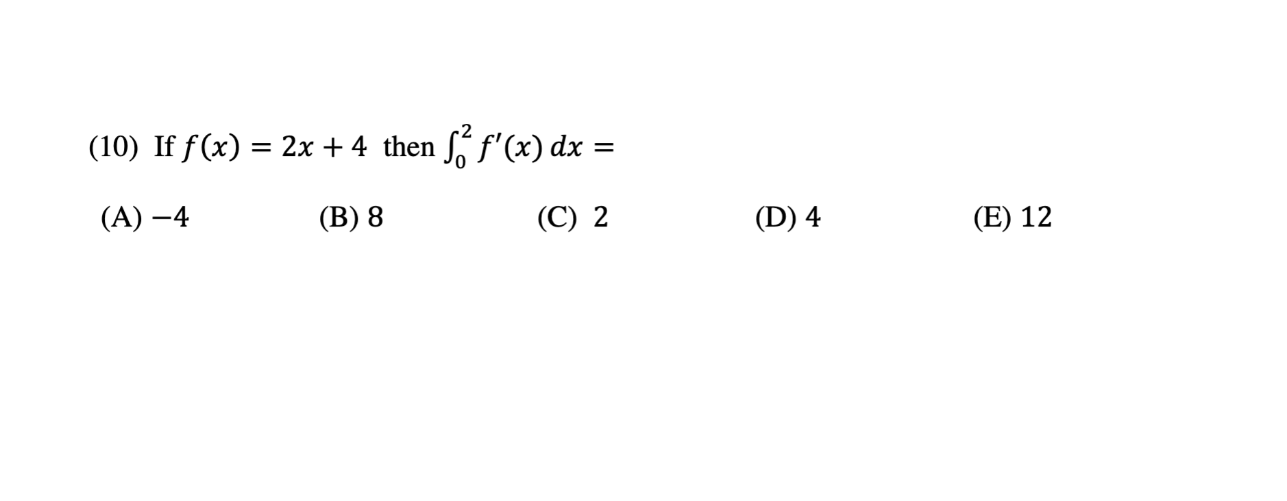 Solved (10) ﻿If f(x)=2x+4 ﻿then | Chegg.com