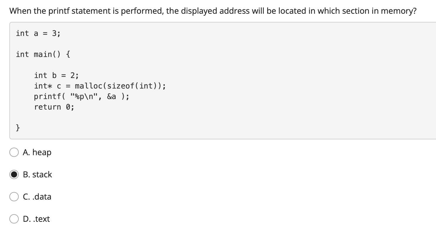 Solved When the printf statement is performed, the displayed | Chegg.com