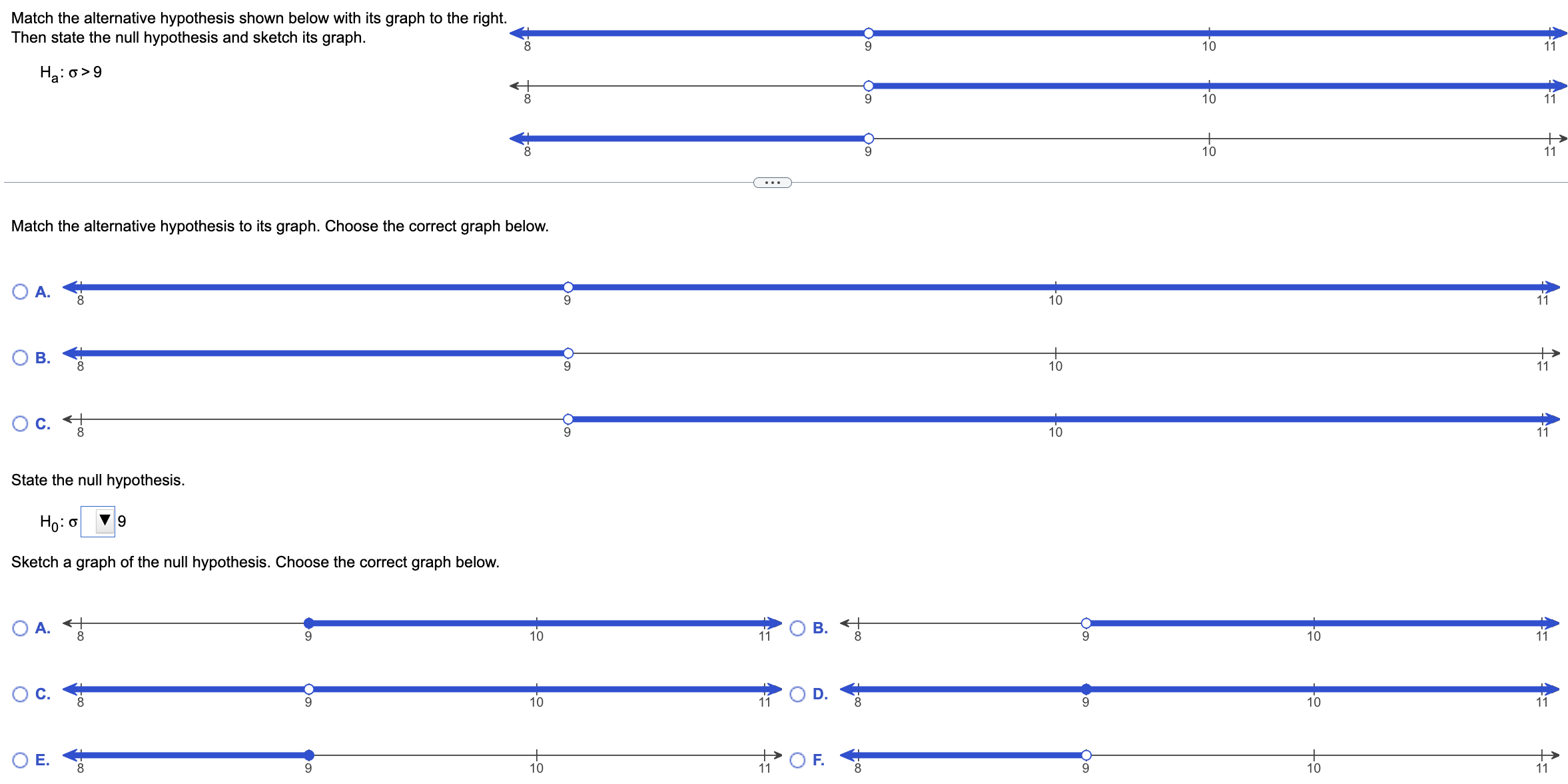 Solved Match the alternative hypothesis shown below with its | Chegg.com