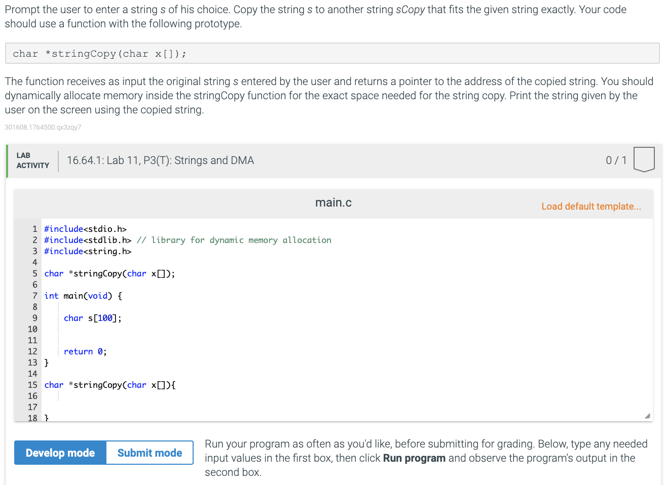 Solved Prompt the user to enter a string s of his choice. | Chegg.com