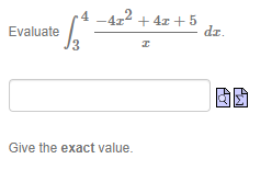 Solved Evaluate Loº (+528 +32+52) de Give the exact value. | Chegg.com
