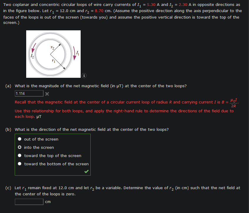 Solved Two coplanar and concentric circular loops of wire | Chegg.com