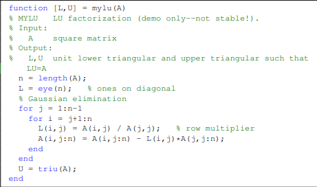 Solved (a) Explain why, if A = LU is an LU factorization, n | Chegg.com