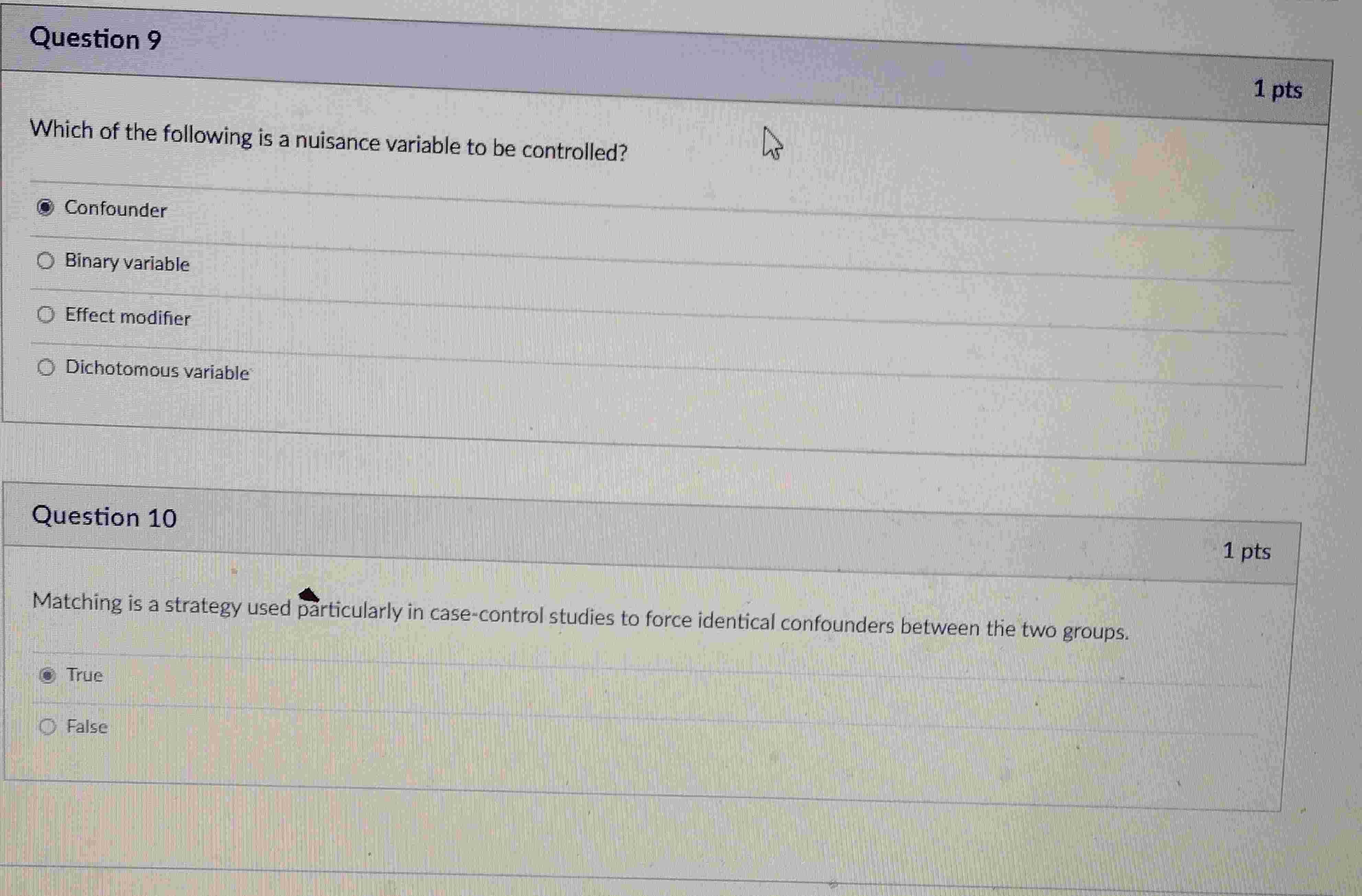 Solved Question 9Which of the following is a nuisance | Chegg.com