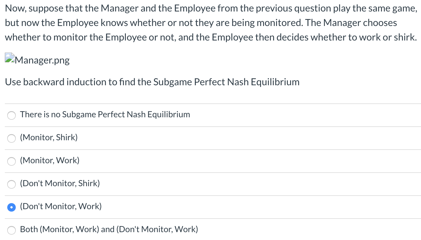 Manager Don't Monitor Monitor Employee Employee Work | Chegg.com