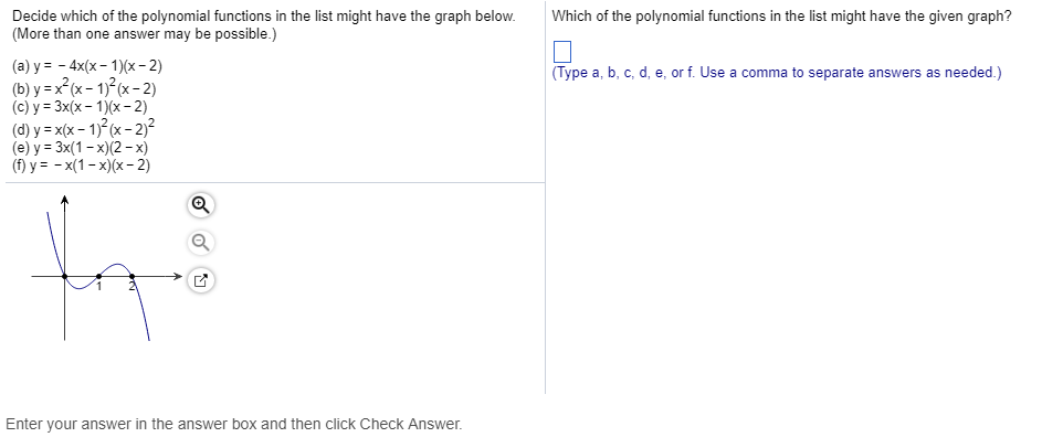 Solved Decide which of the polynomial functions in the list | Chegg.com