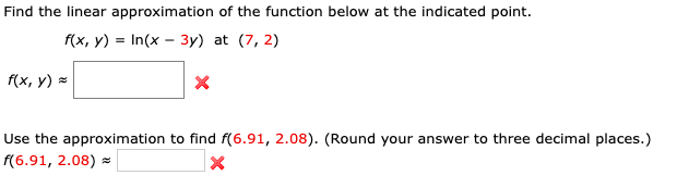 Solved Find The Linear Approximation Of The Function Below