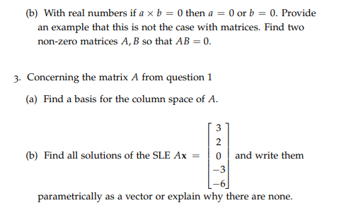 Solved 2. Matrix operations (a) Matrix multiplication is not | Chegg.com