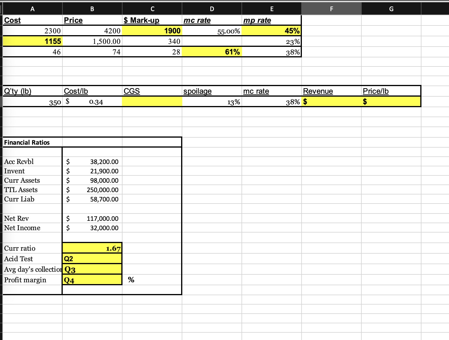 Solved Solve The Excel 