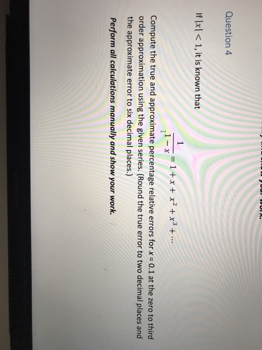 Solved Question 4 If lxl