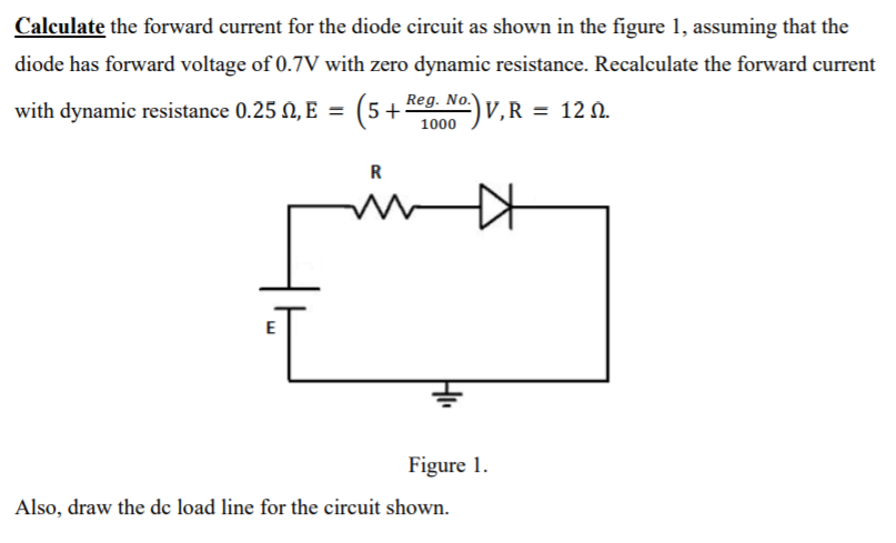 Solved Calculate the forward current for the diode circuit | Chegg.com