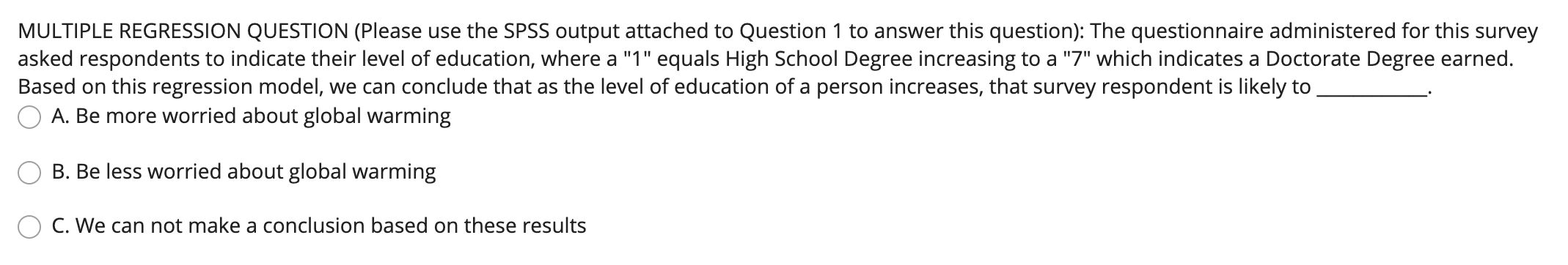 Solved MULTIPLE REGRESSION QUESTION: (Please see the SPSS | Chegg.com