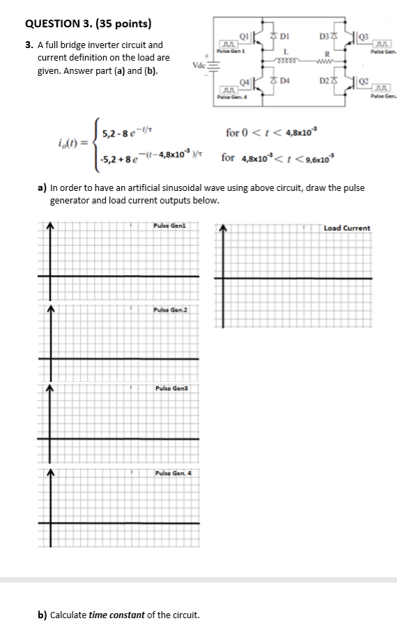 Solved a. A DC source and load is given in a IGBT switch | Chegg.com