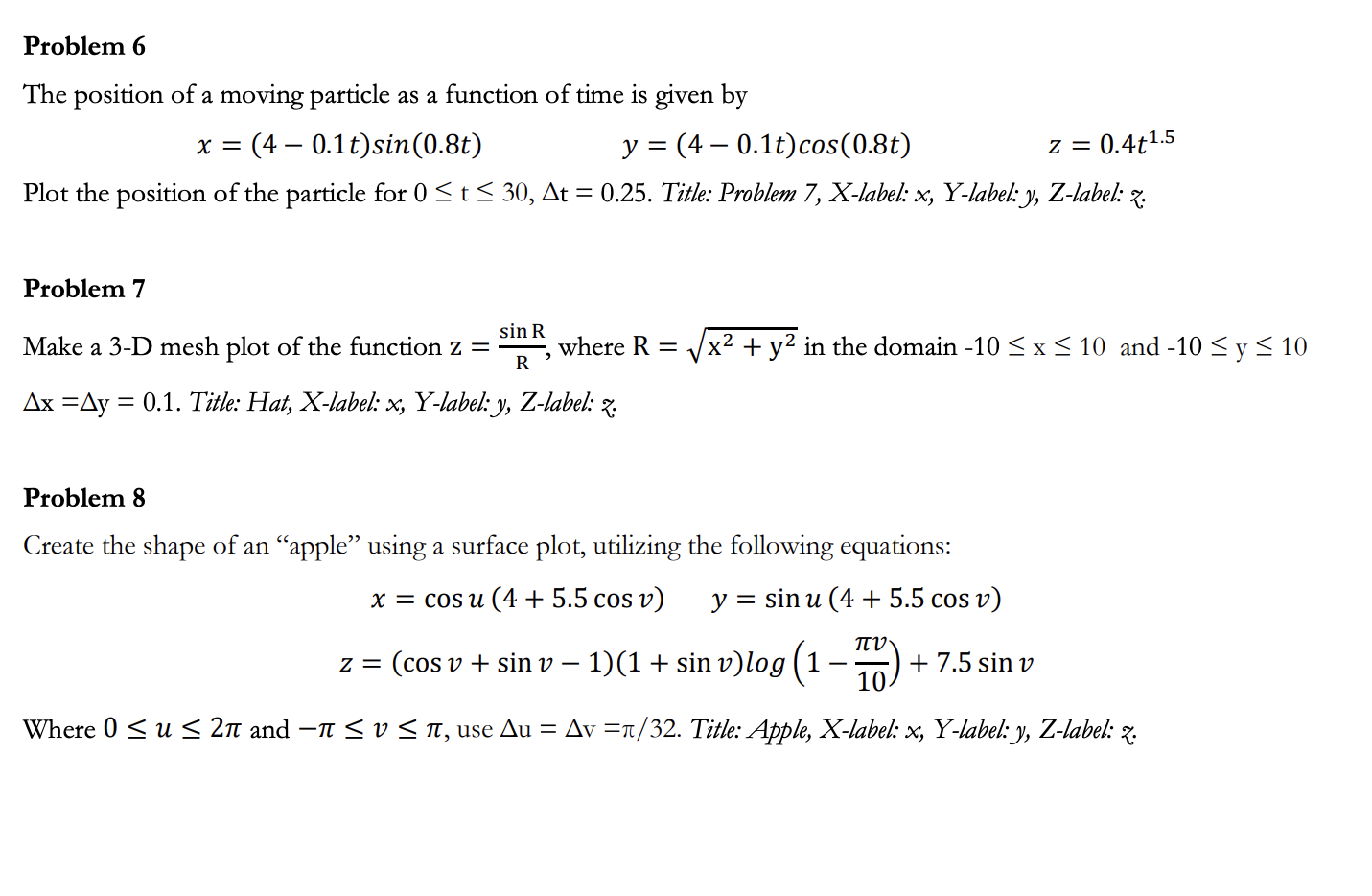 Solved Problem 6 The position of a moving particle as a | Chegg.com