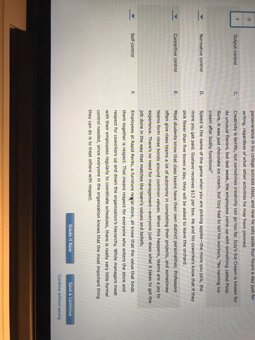 Solved Example Bureaucratic control How do you measure a | Chegg.com