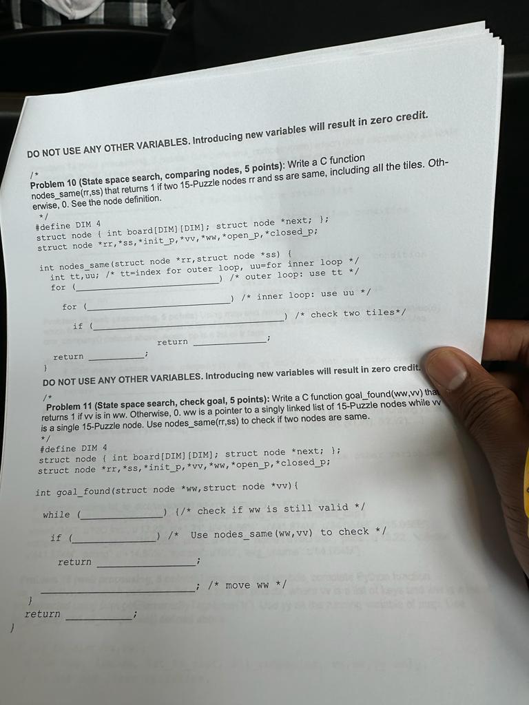 Solved DO NOT USE ANY OTHER VARIABLES. Introducing new | Chegg.com