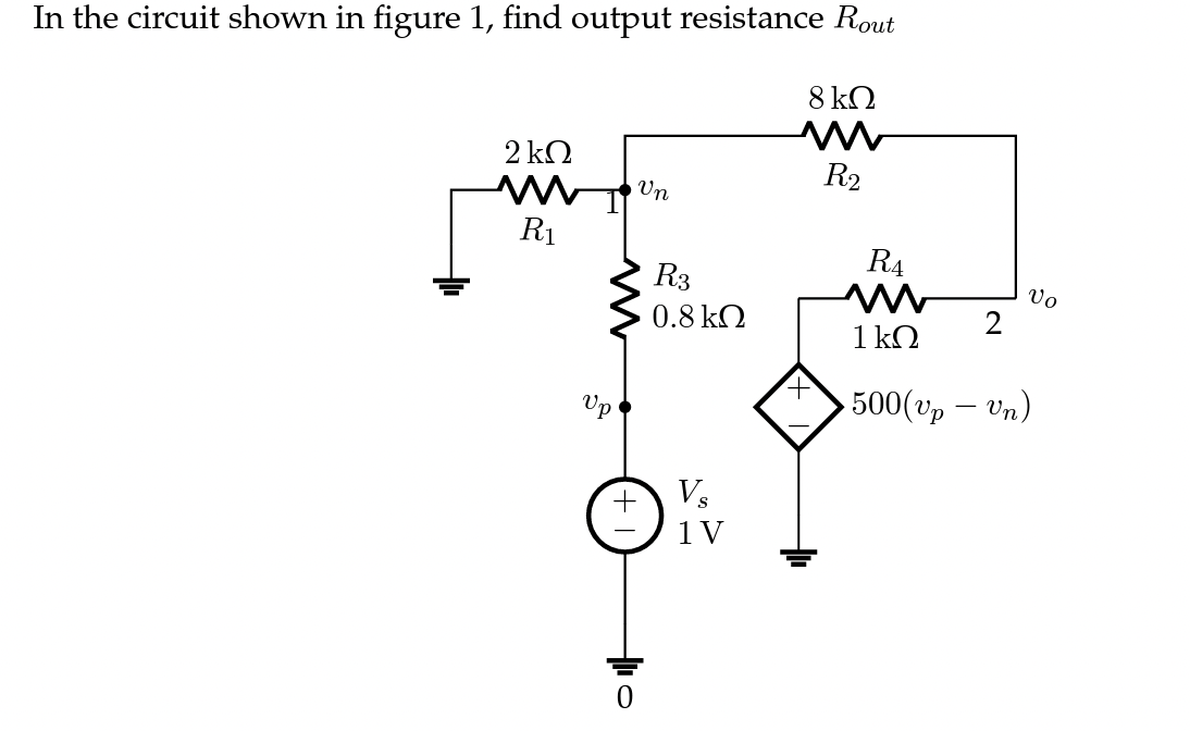 Solved In the circuit shown in figure 1 , ﻿find output | Chegg.com