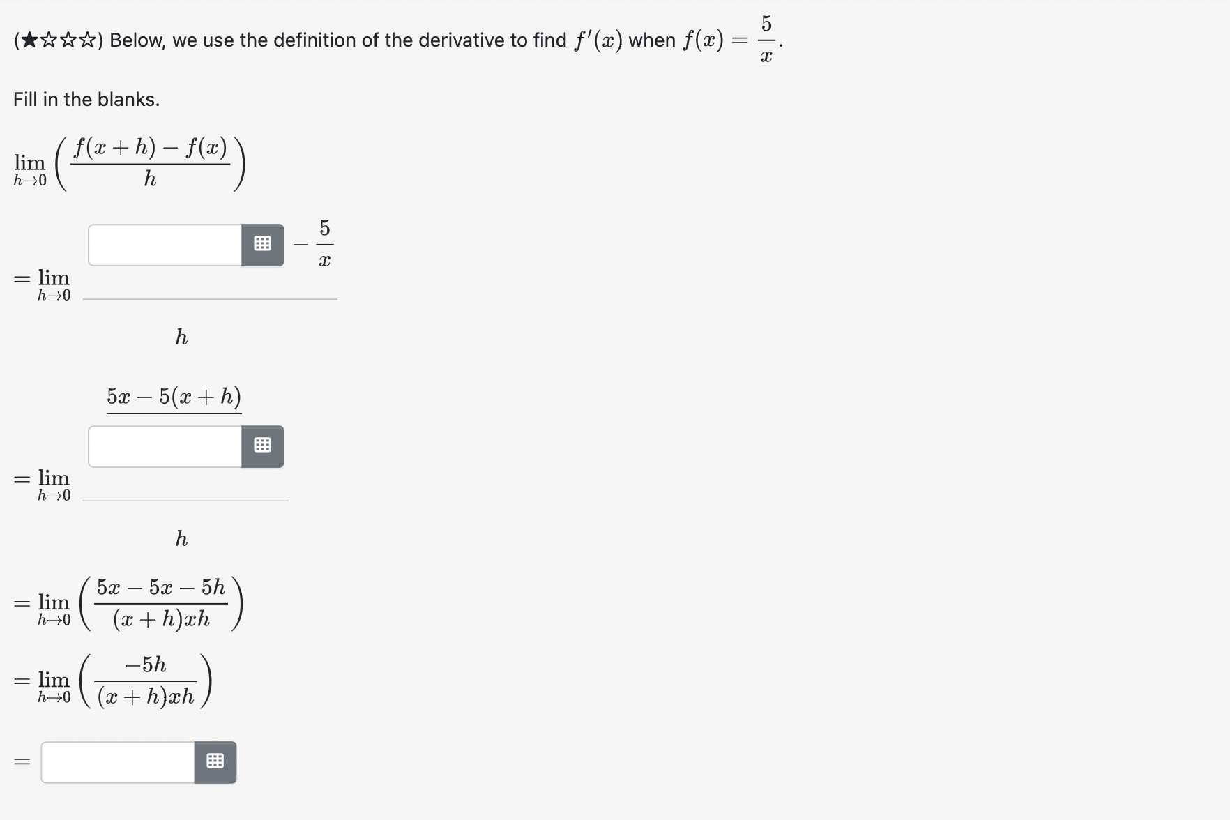 Solved Fill in the blanks. | Chegg.com