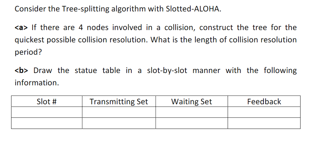Consider the Tree-splitting algorithm with | Chegg.com