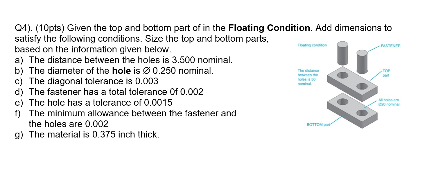 Solved Floating condition FASTENER Q4). (10pts) Given the | Chegg.com