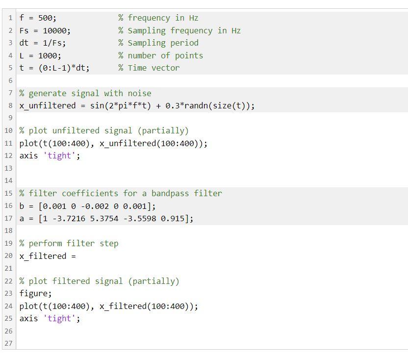 Solved Filtering the noise 0 solutions submitted (max: | Chegg.com