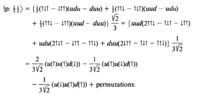 Solved Quark Model Bound States: Baryon spin-flavor wave | Chegg.com