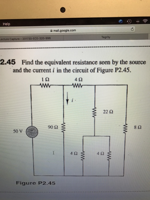 Solved Find the equivalent resistance seen by the source | Chegg.com