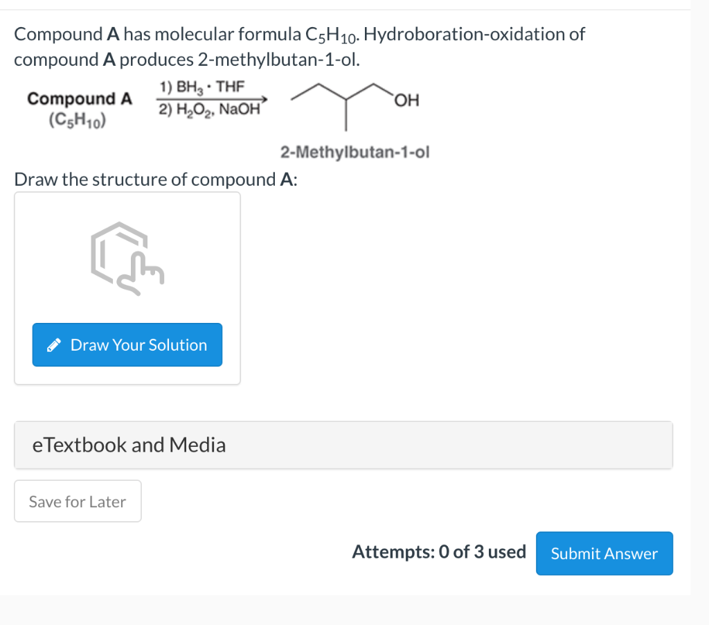 Solved Compound A has molecular formula C5H10. | Chegg.com