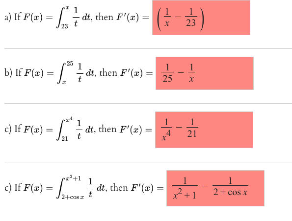 Solved My incorrect answers are in red. The question is just | Chegg.com