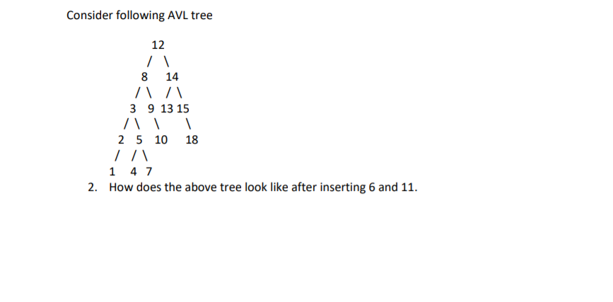 Solved Consider following AVL tree 12 8 14 3 9 13 15 2 5 10 | Chegg.com