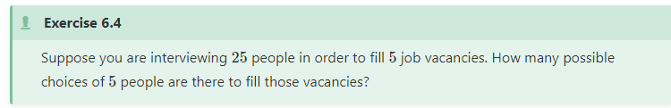 Solved Suppose you are interviewing 25 people in order to | Chegg.com