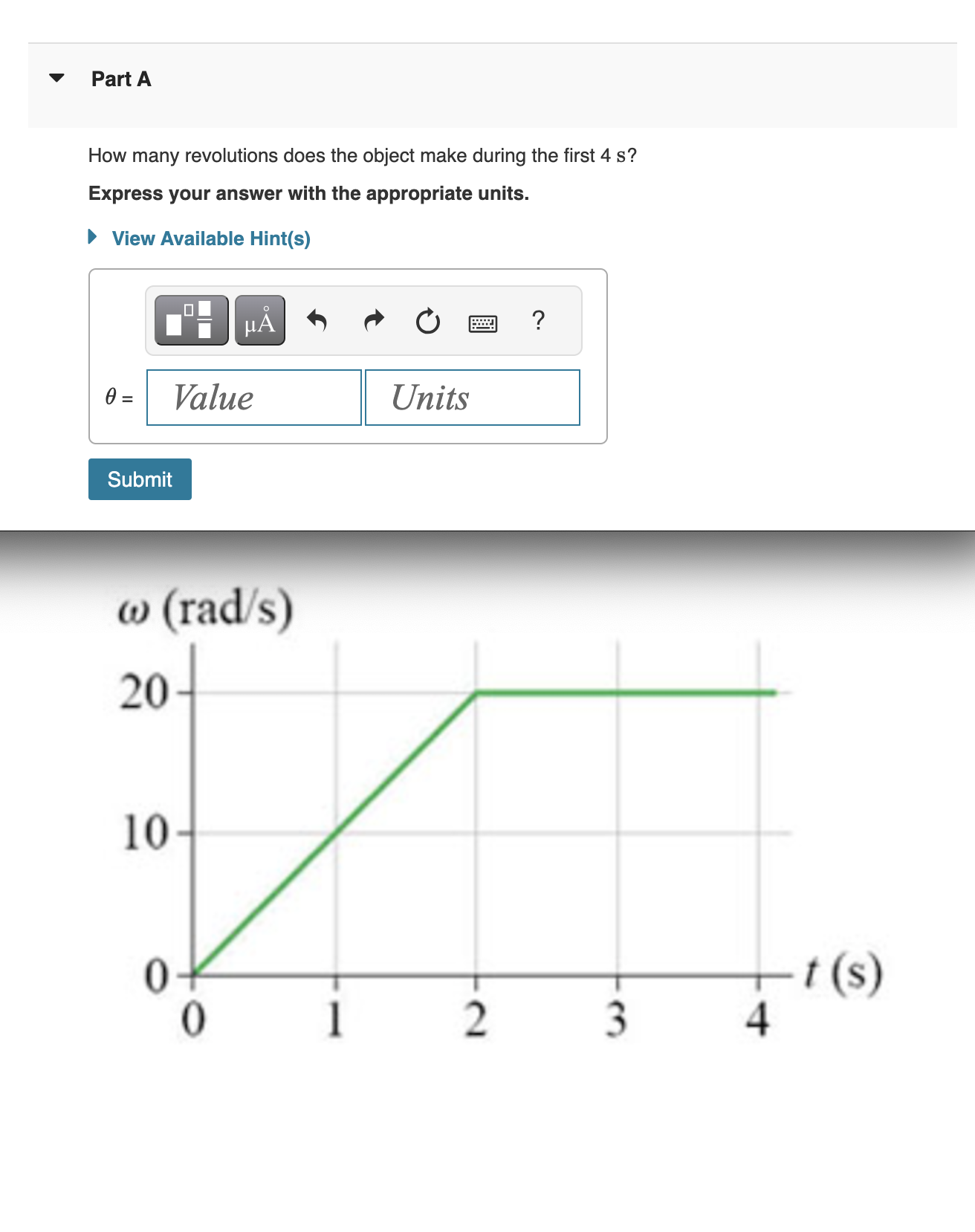 Solved How many revolutions does the object make during the | Chegg.com