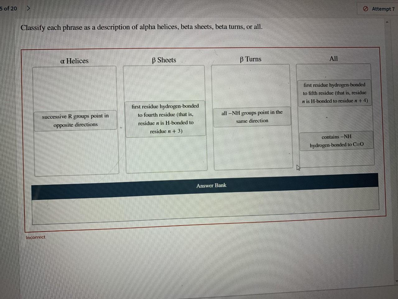 Solved 5 of 20 Attempt 7 Classify each phrase as a | Chegg.com