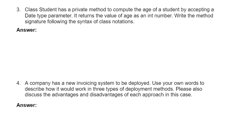 Solved 3. Class Student has a private method to compute the | Chegg.com