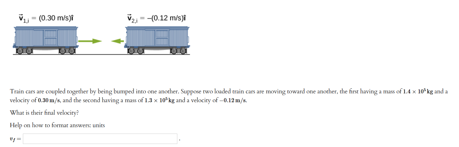 Solved Train cars are coupled together by being bumped into | Chegg.com