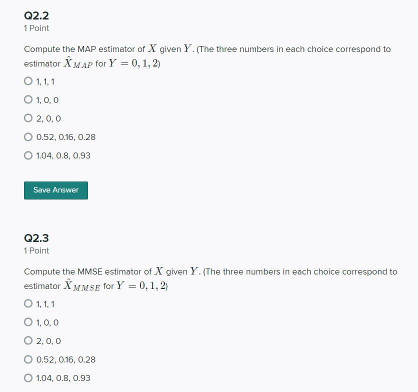 Solved Q2 ML and MAP estimation 3 Points (MZ) Consider the | Chegg.com