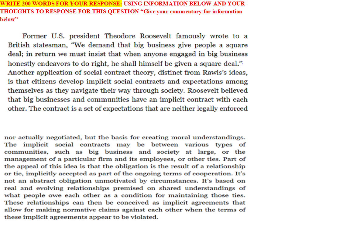 Solved WRITE 200 WORDS FOR YOUR RESPONSE: USING INFORMATION | Chegg.com