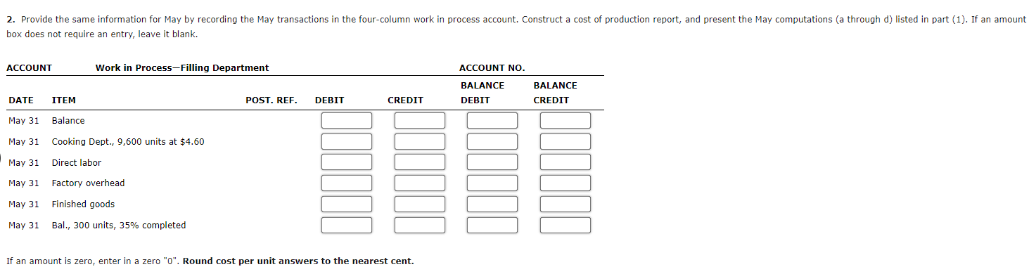 Solved Work in process account data for two months; cost of | Chegg.com