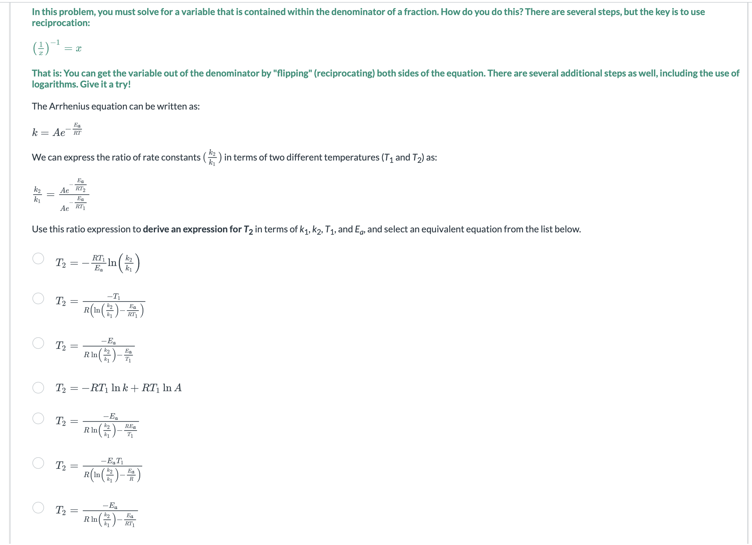 Solved In this problem, you must solve for a variable that | Chegg.com