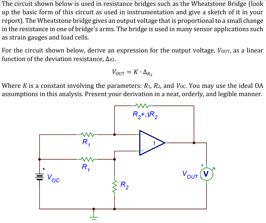 Solved The circuit shown below is used in resistance bridges | Chegg.com