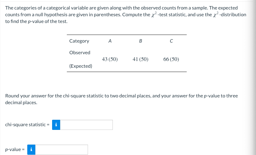 Solved The categories of a categorical variable are given | Chegg.com