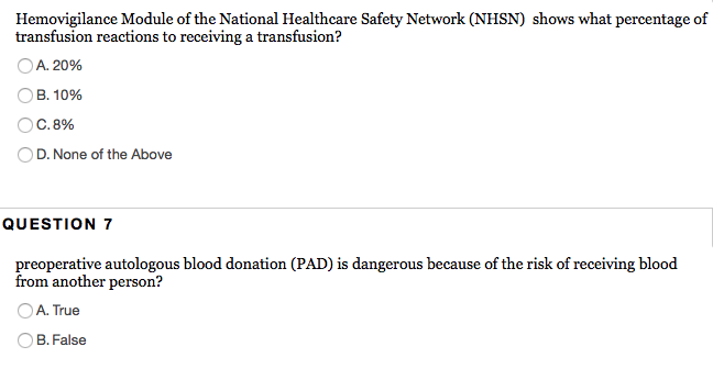 Solved Hemovigilance Module of the National Healthcare | Chegg.com