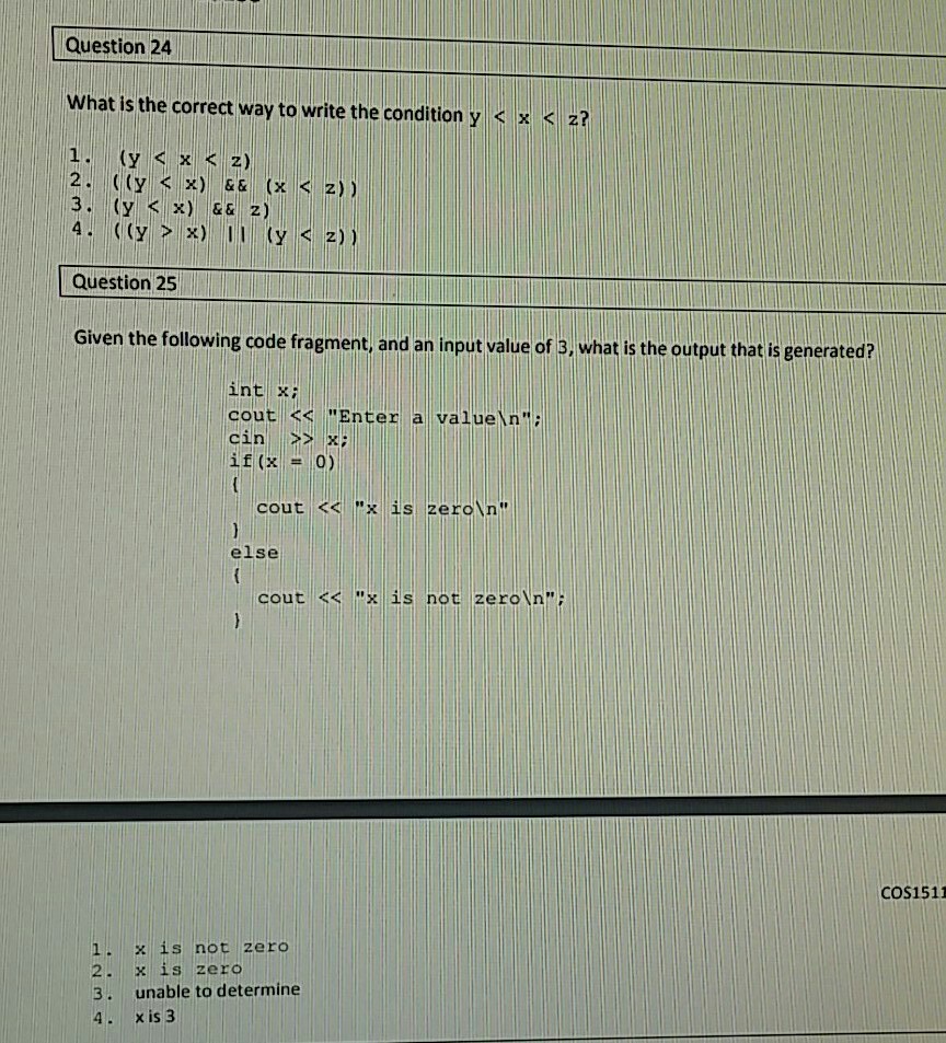 Solved Question 19 What is the value of x after the | Chegg.com