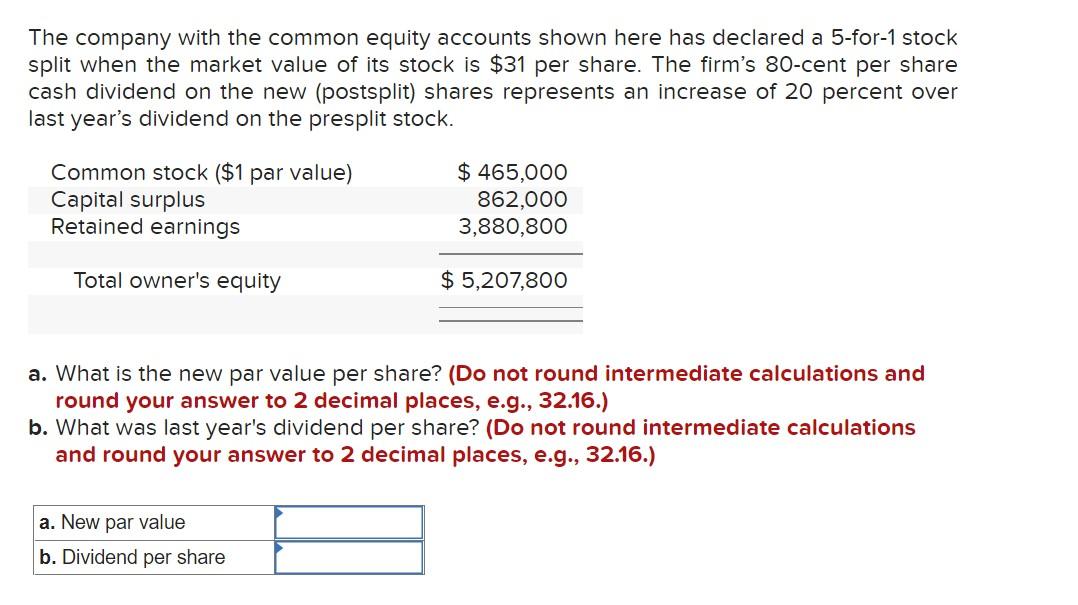 Solved The company with the common equity accounts shown | Chegg.com