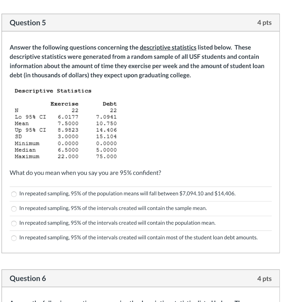 Solved Question 5 4 Pts Answer The Following Questions 