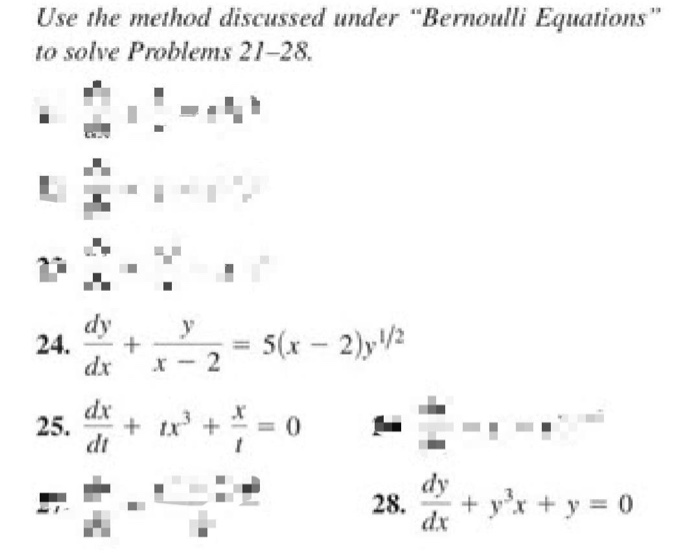 Solved Use the method discussed under "Bernoulli Equations | Chegg.com