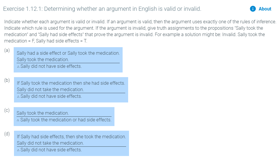 Exercise 1121 Determining Whether An Argument In