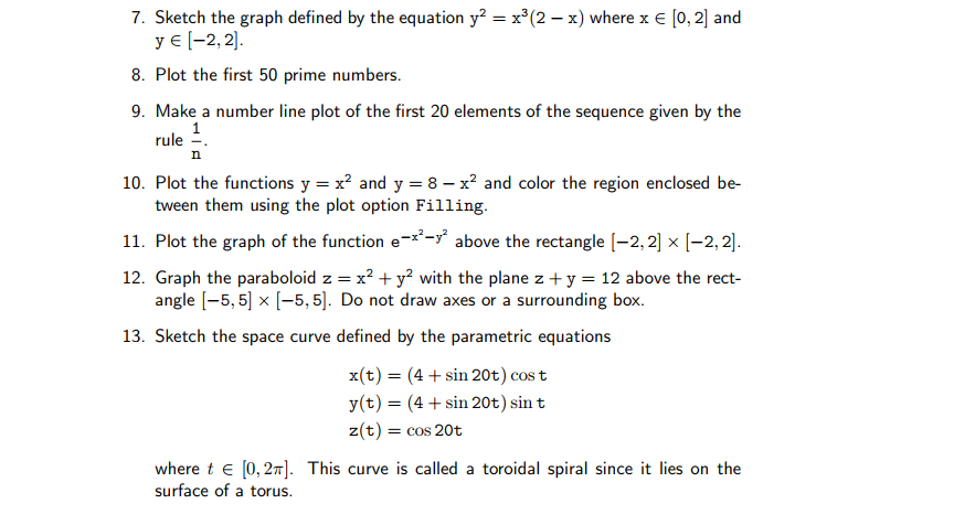 Solved **Only Wolfram Mathematica. Don't give handwritten | Chegg.com